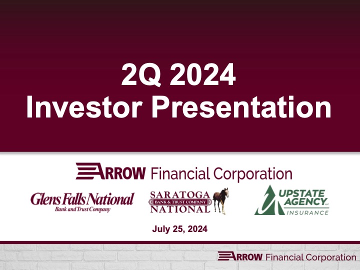 Investor Presentations | Arrow Financial Corporation